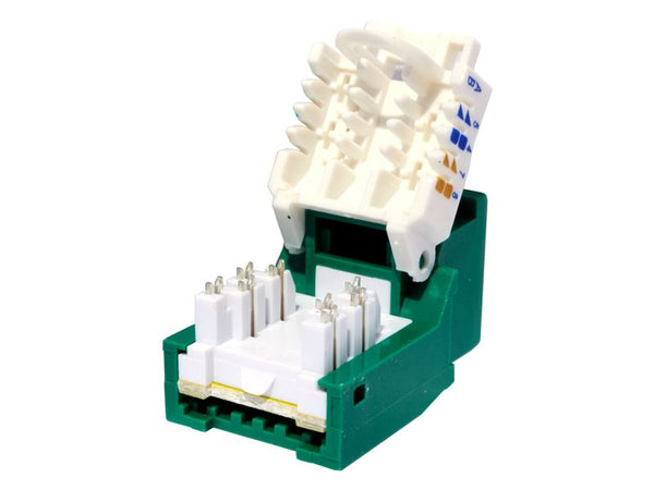 CAT6 Tool-less Keystone Jack 90 Degree 110 UTP Green – Ayagroup.com